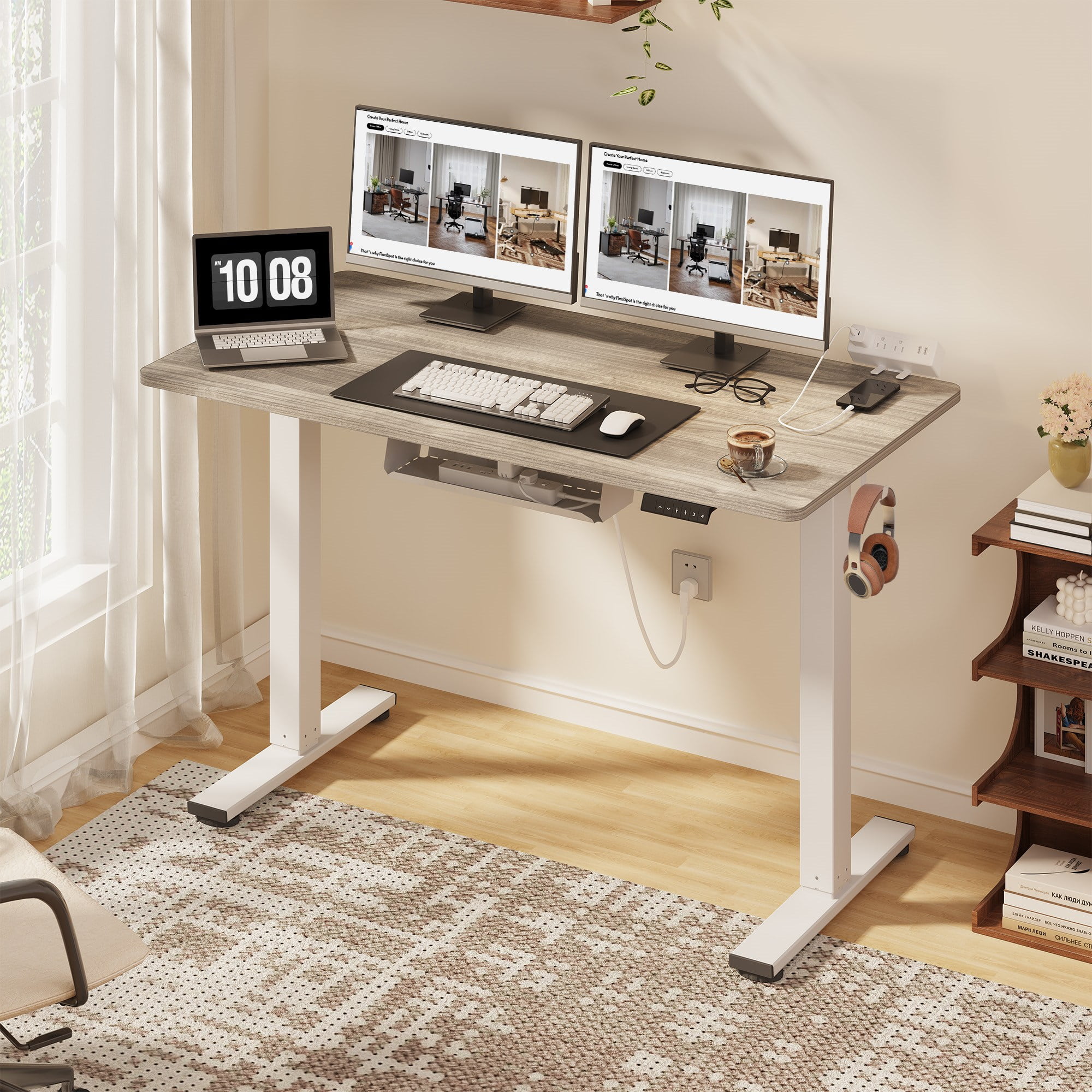 "ACTIVESIT Electric Raising Modern 48""X24"" Home Office Adjustable ...
