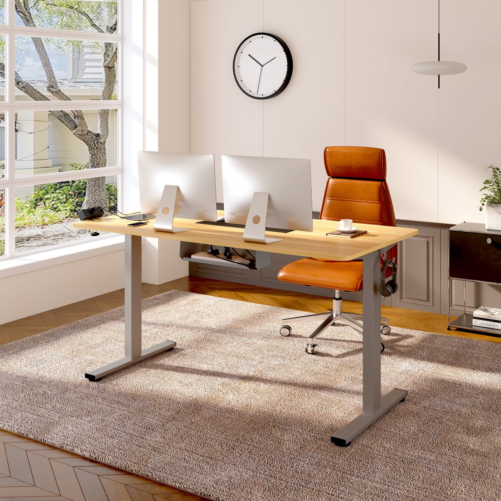 FLEXISPOT 48" x 30" Home Office Height Adjustable Standing Desk Memory ...