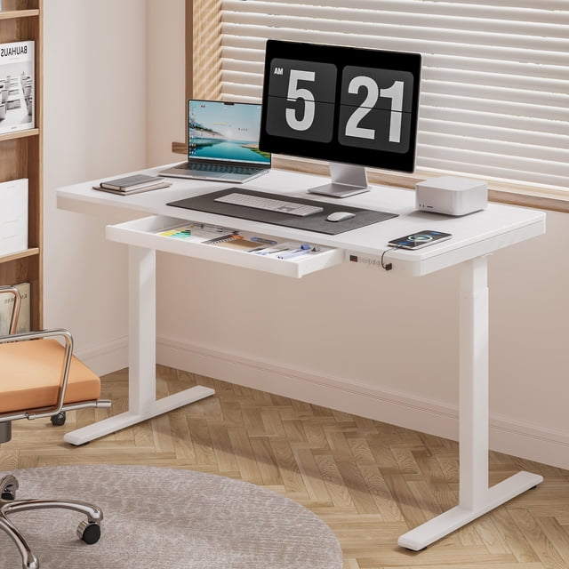 "ACTIVESIT Modern 55"" W Home Office Adjustable Standing Desk with ...