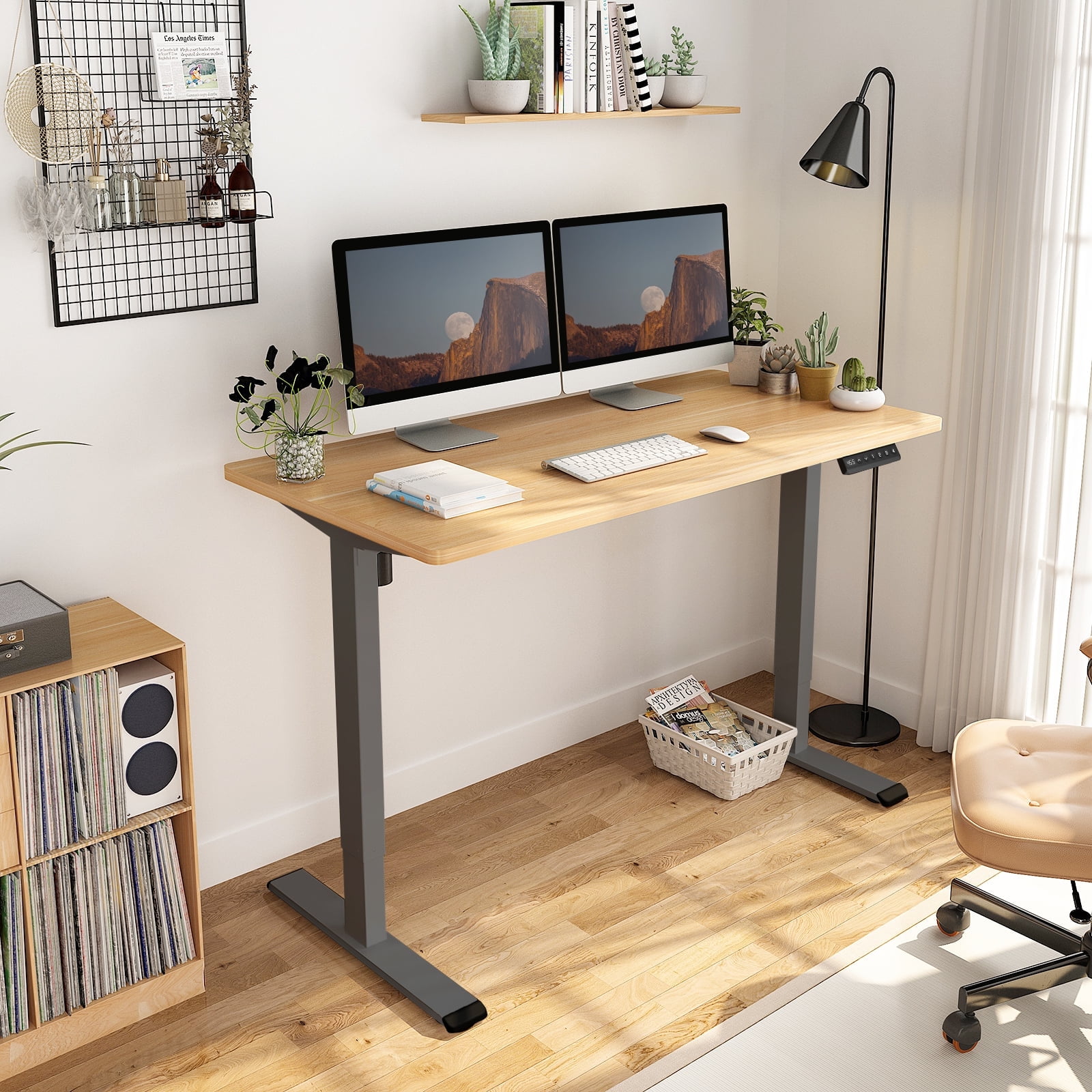 ACTIVESIT 55" x 28" Home Office Height Adjustable Standing Desk Memory ...