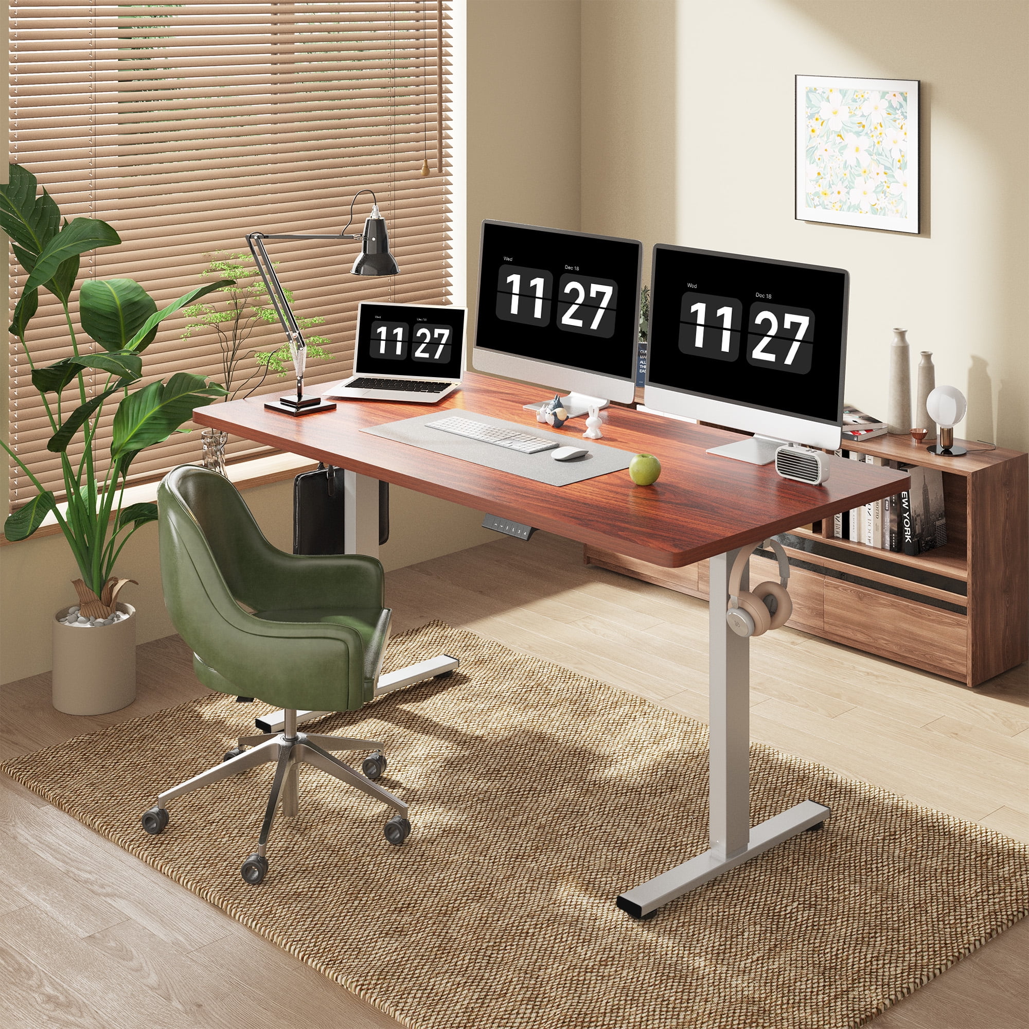 "ACTIVESIT Ergonomic Electric Height Adjustable 55""x28"" Home Office ...