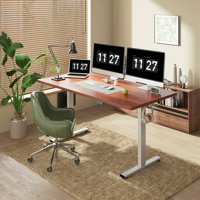 "ACTIVESIT Ergonomic Electric Height Adjustable 55""x28"" Home Office ...