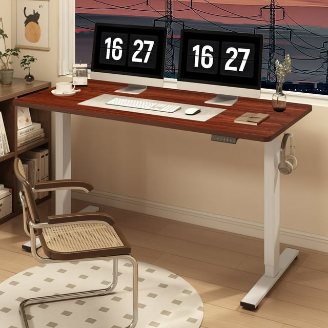 "ACTIVESIT Electric Height Adjustable 55""x28"" Desk, Raising Lift ...