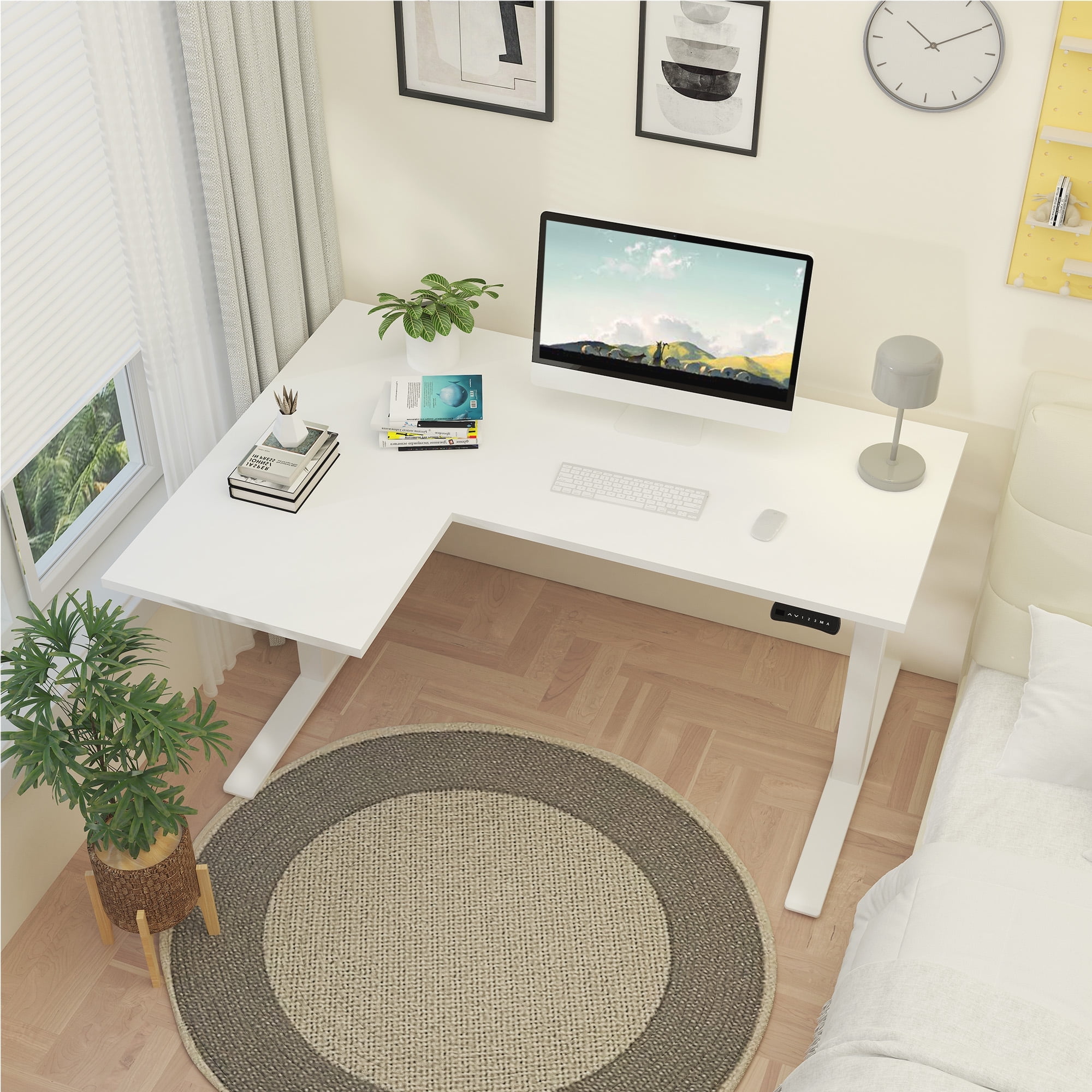 Brandclub - FLEXISPOT 63"x40" L Shaped Height Adjustable Standing Desk ...