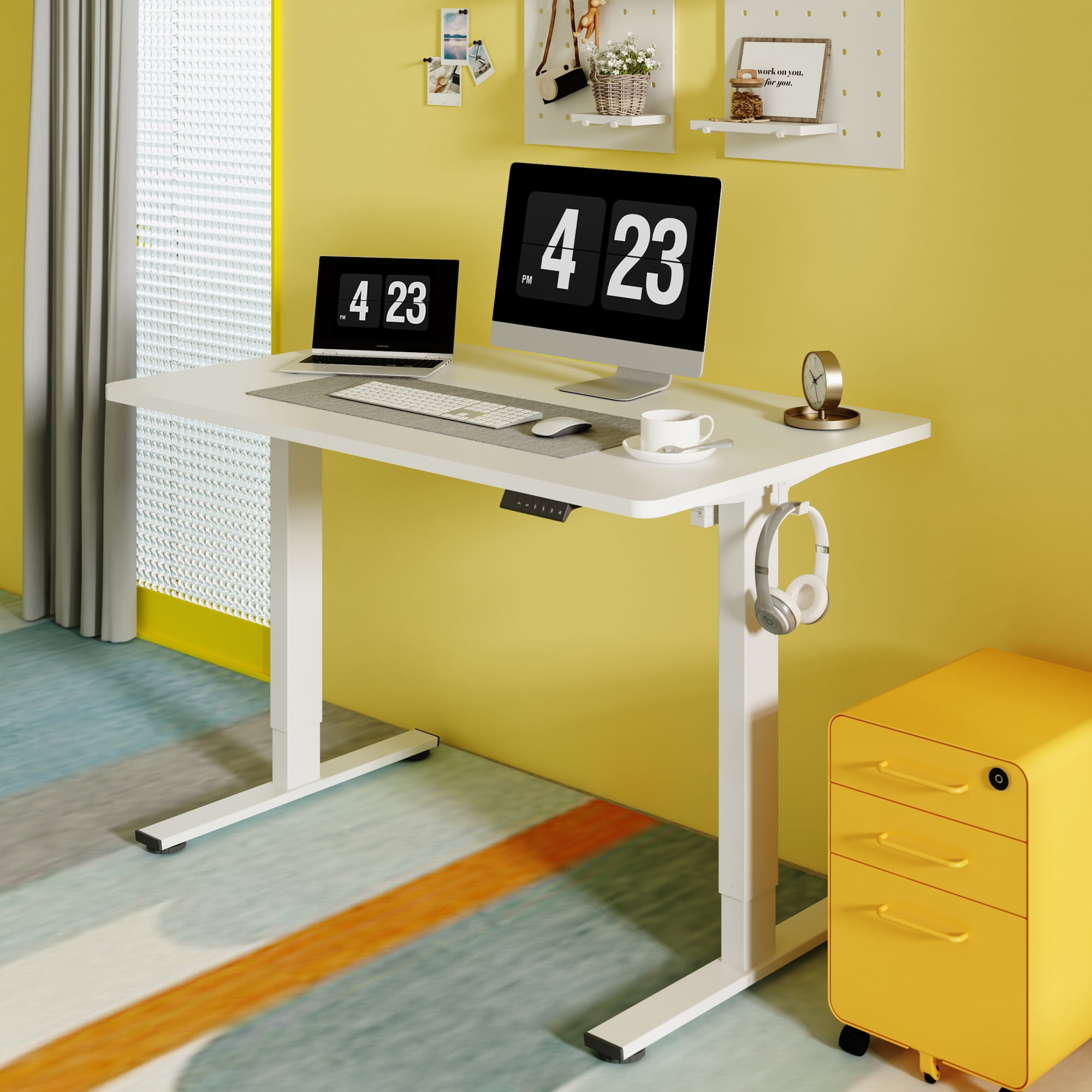 ACTIVESIT 48"x30" Home Office Height Adjustable Standing Desk with ...