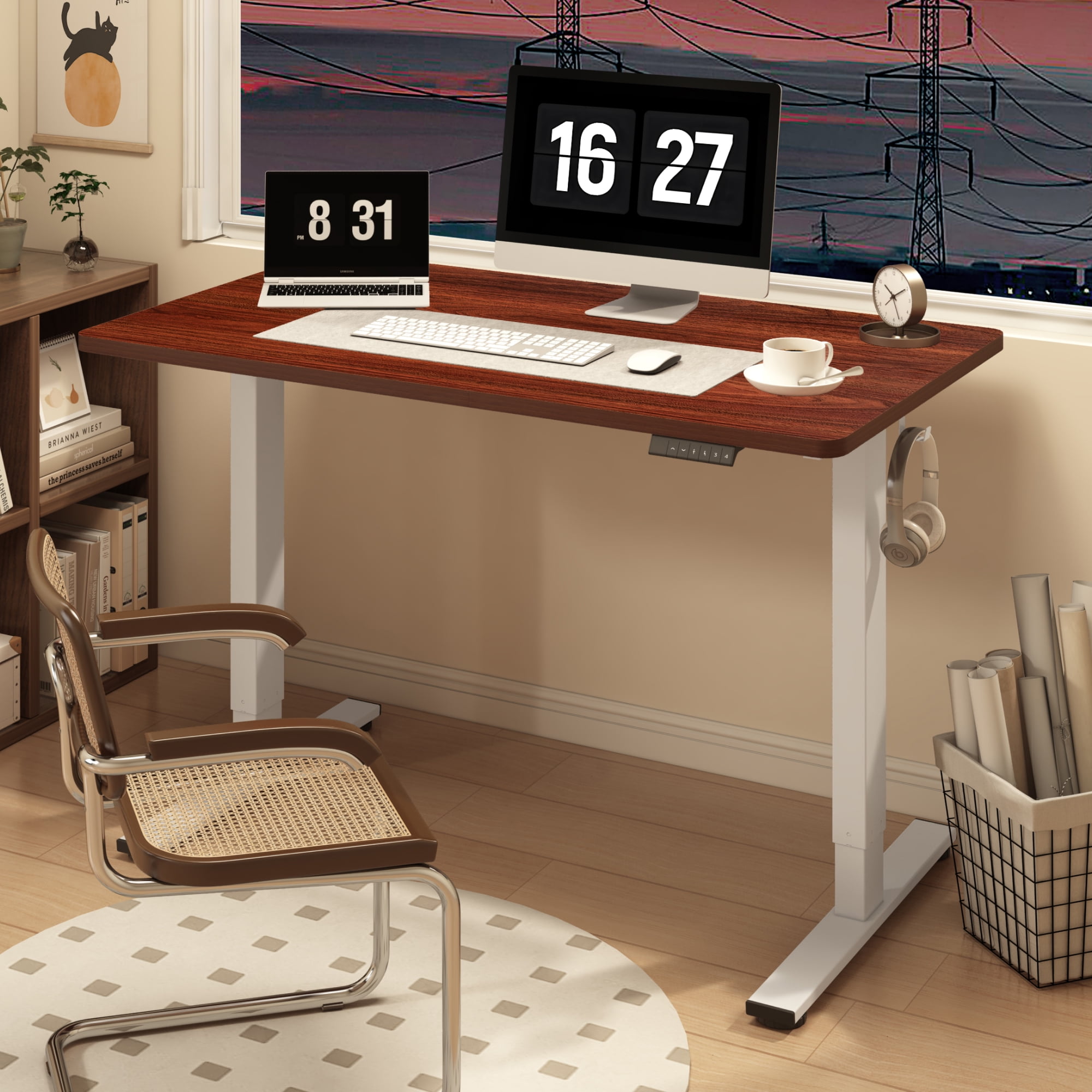 ACTIVESIT 48"x30" Home Office Height Adjustable Standing Desk with ...