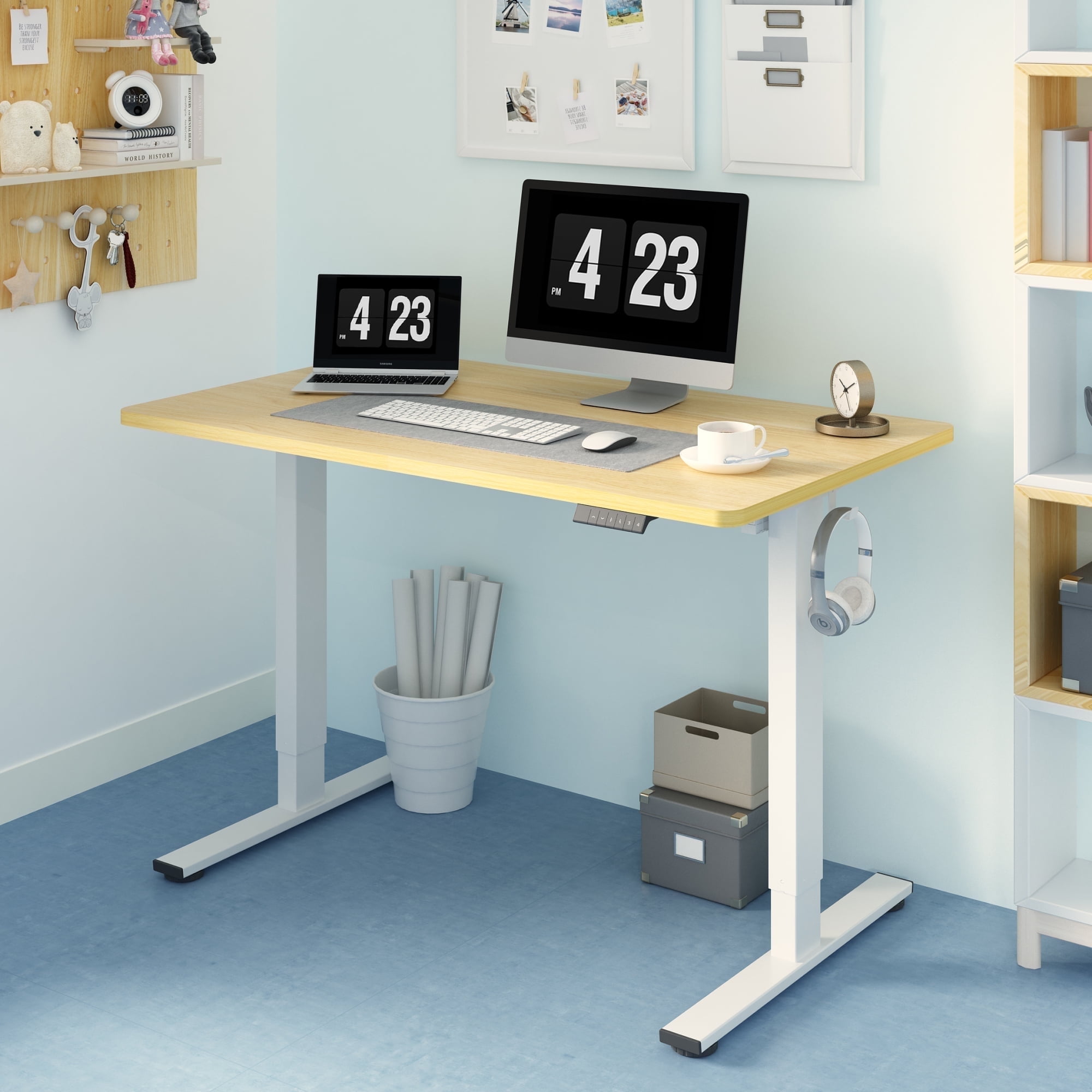 ACTIVESIT 48"x30" Home Office Height Adjustable Standing Desk with ...