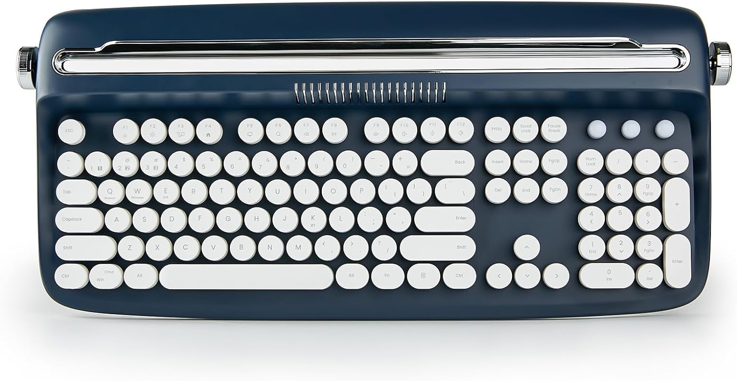ACTTO B503 Wireless Typewriter Keyboard, Retro Bluetooth Aesthetic ...