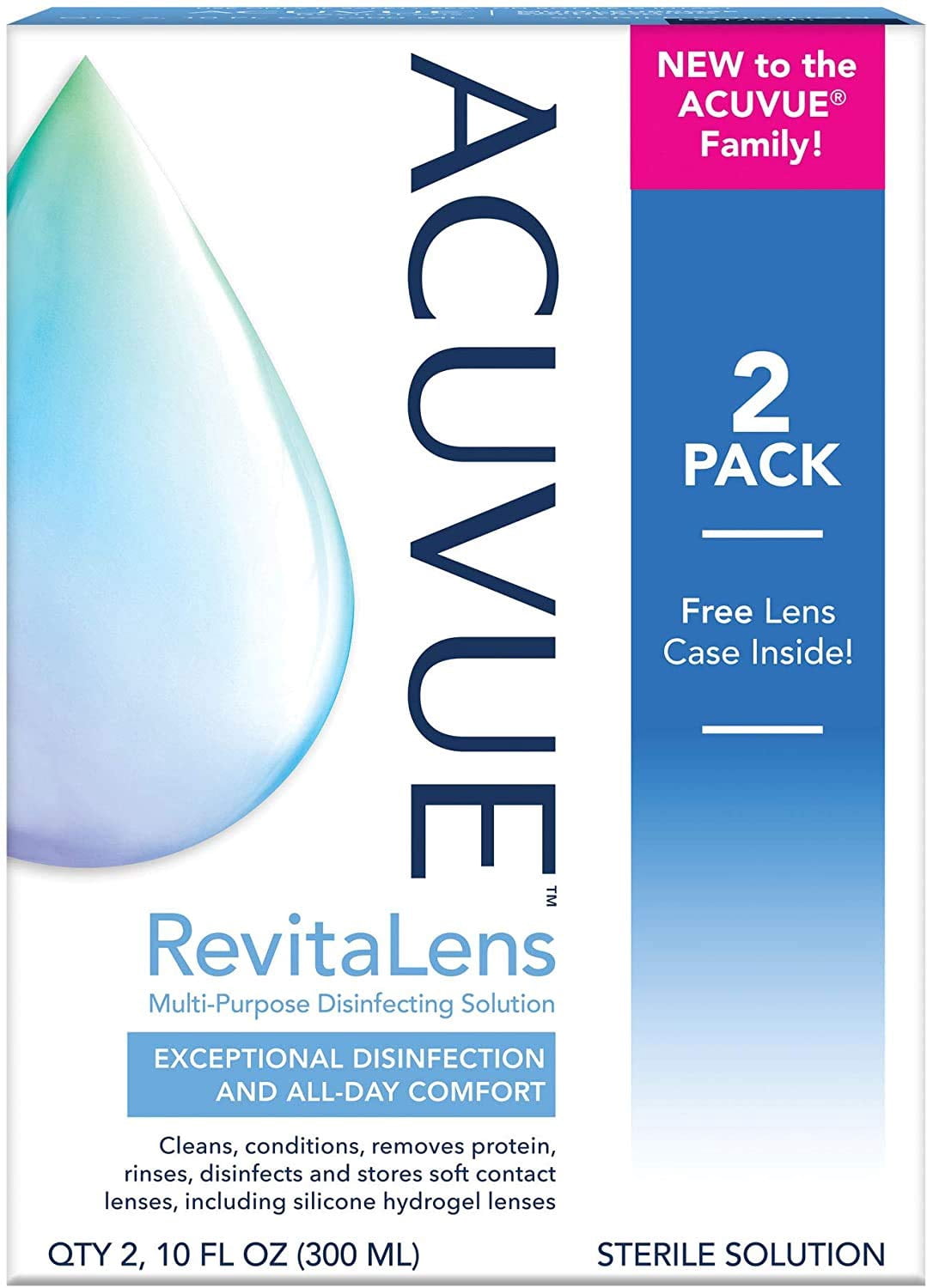 ACUVUE RevitaLens Multi-Purpose Disinfecting Solution 10 oz (Pack of 2 ...