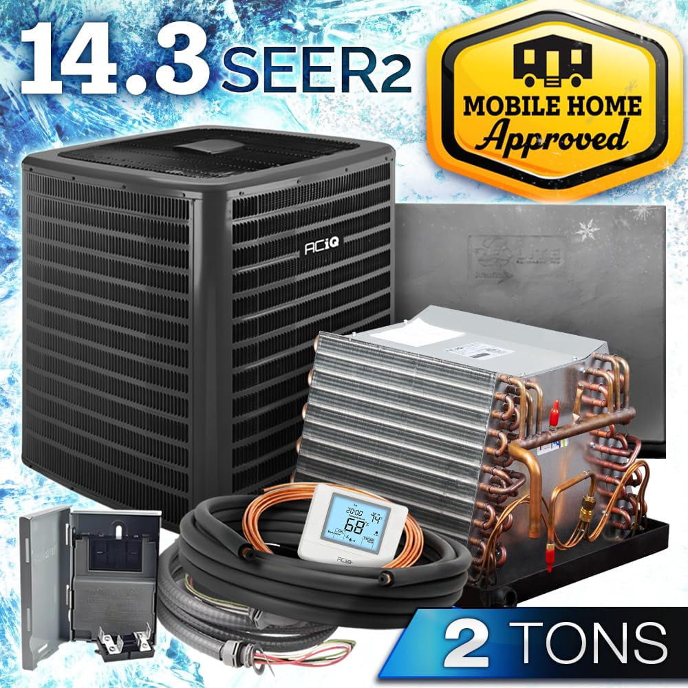 ACiQ 2 Ton 14.3 SEER2 Central Air Conditioner Split System & Mobile ...