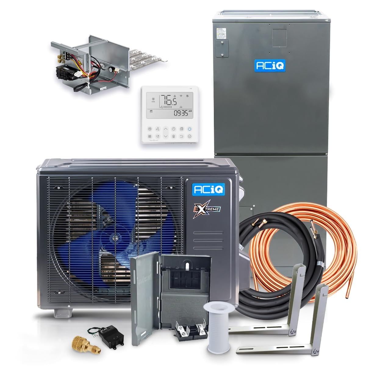 ACiQ 24,000 BTU Extreme Heat Unitary Mini Split AC/Heating System | 5kW ...