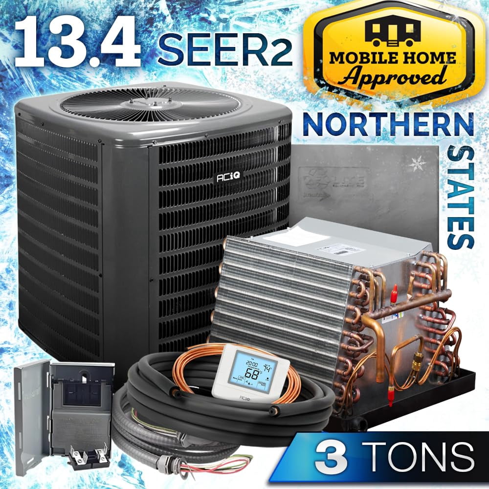 ACiQ 3 Ton 13.4+ SEER2 Central Air Conditioner Split System & Mobile ...