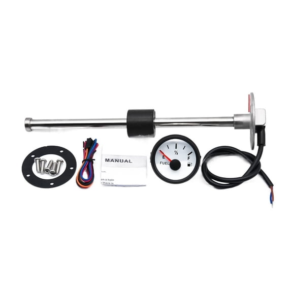 AD 52MM Oil Liquid Tank Fuel Level Indicator With Fuel Level Sensor 240 ...