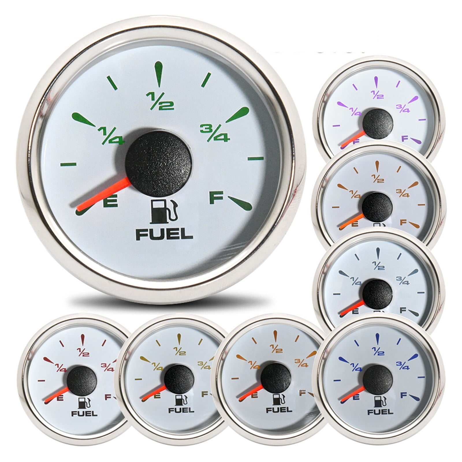 AD 8 Colors Backlight Oil Tank Indication 52mm Fuel Meter With 0-190ohm ...