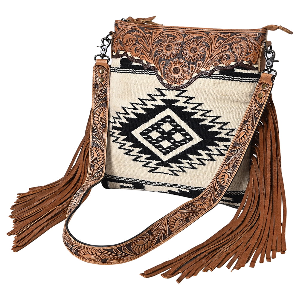 ADBGS192BW American Darling Hand Tooled Saddle Blanket Genuine Leather ...