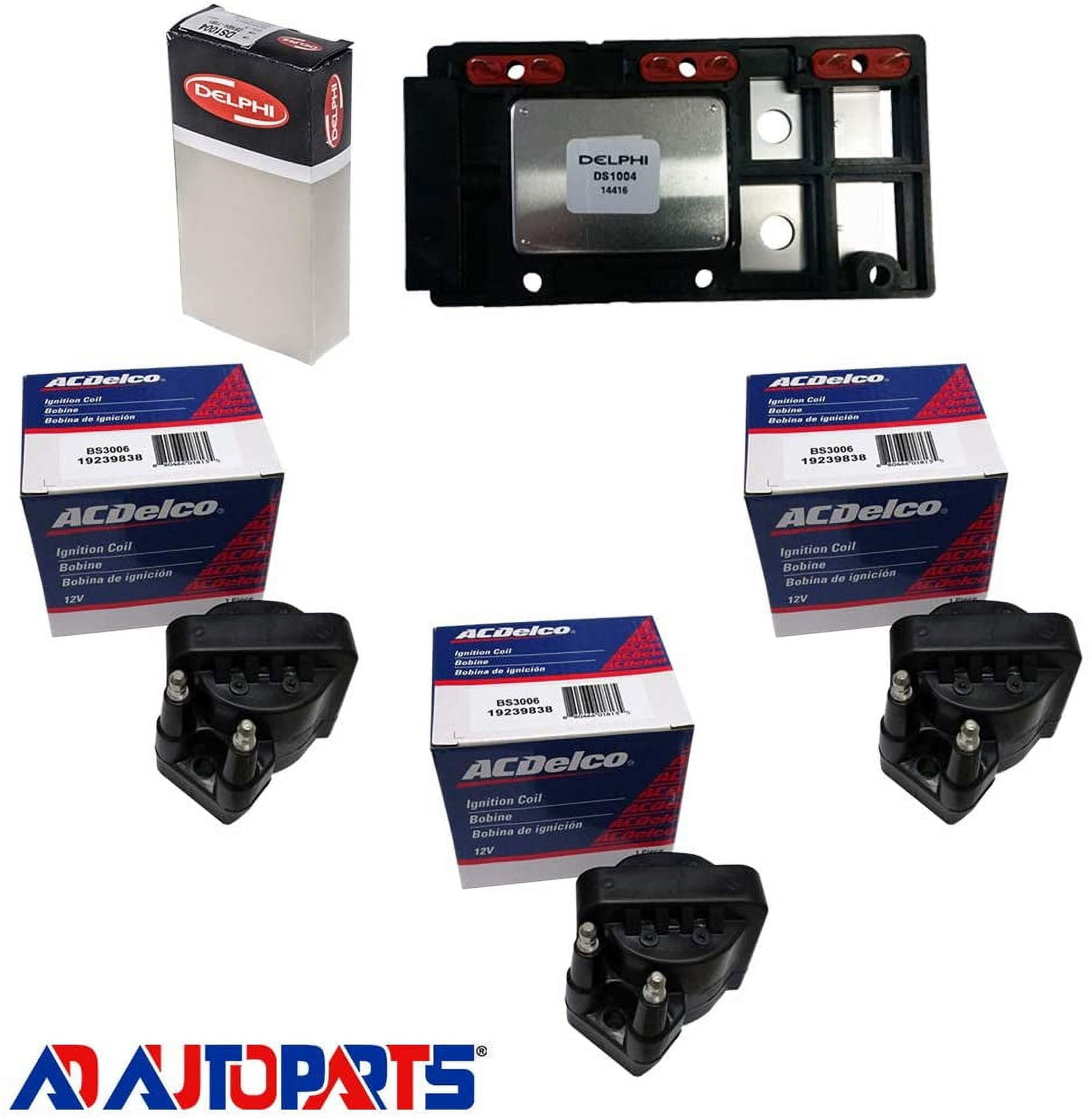 AD Auto Parts Coil Pack - DS1004 Ignition Control Module + 3 OEM BS3006 ...