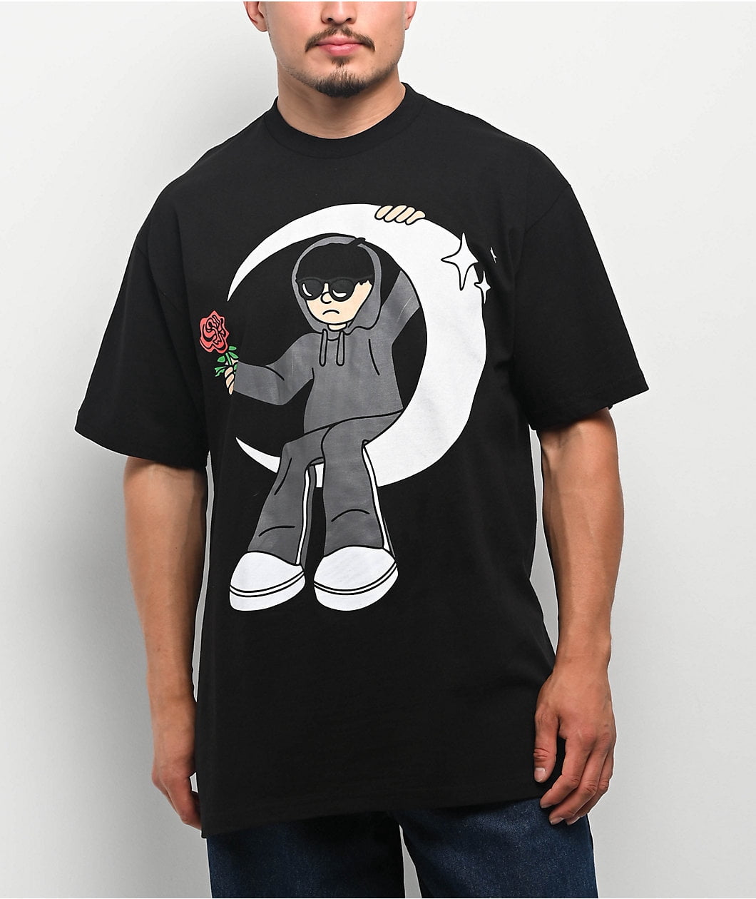 $AD BOYZ by Junior H Half Moon Black T-Shirt,Black Color,Size 3XL ...