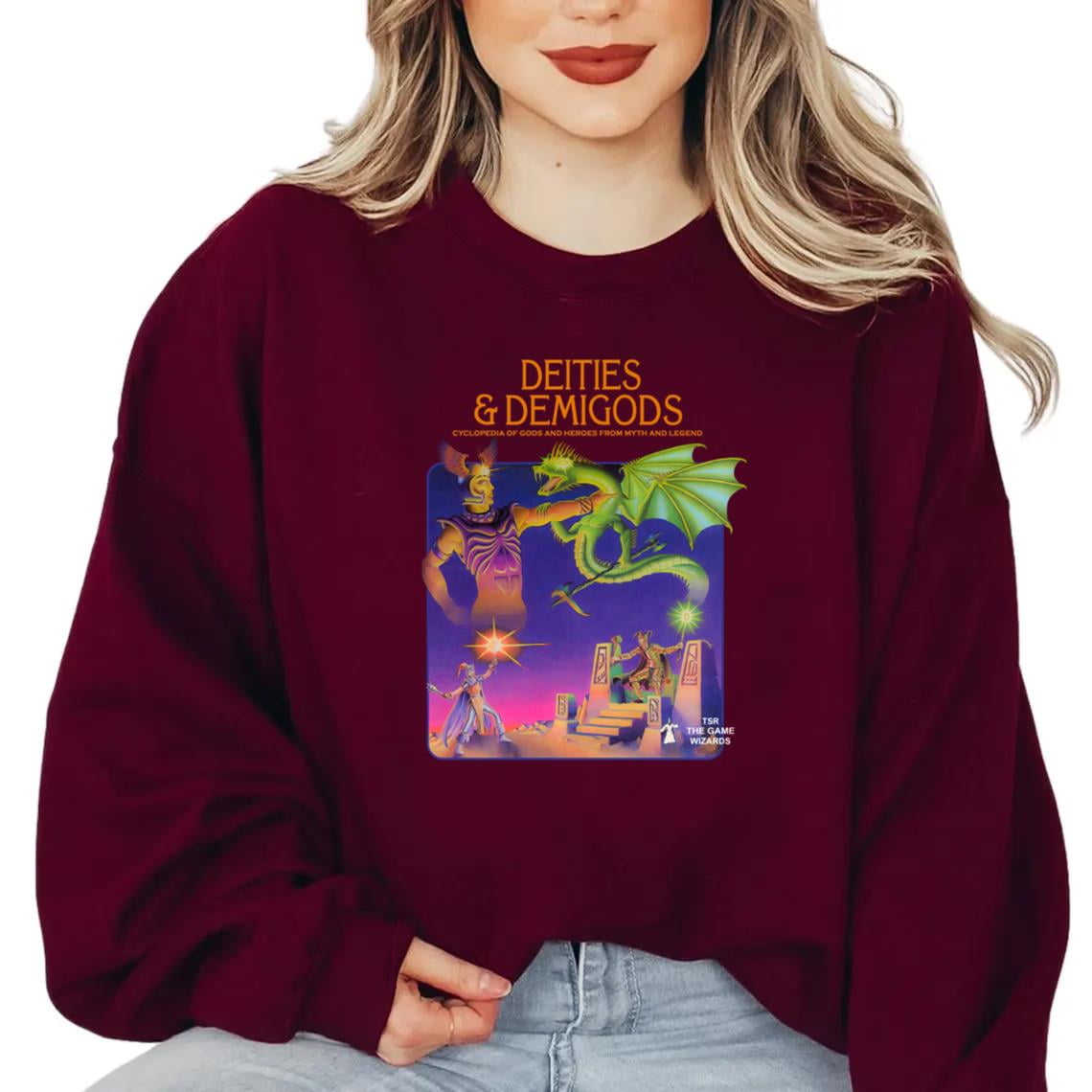 AD&D 1st Ed Deities & Demigods Vintage Retro RPG Tabletop Fantasy Game Book SweatShirt Unisex ...
