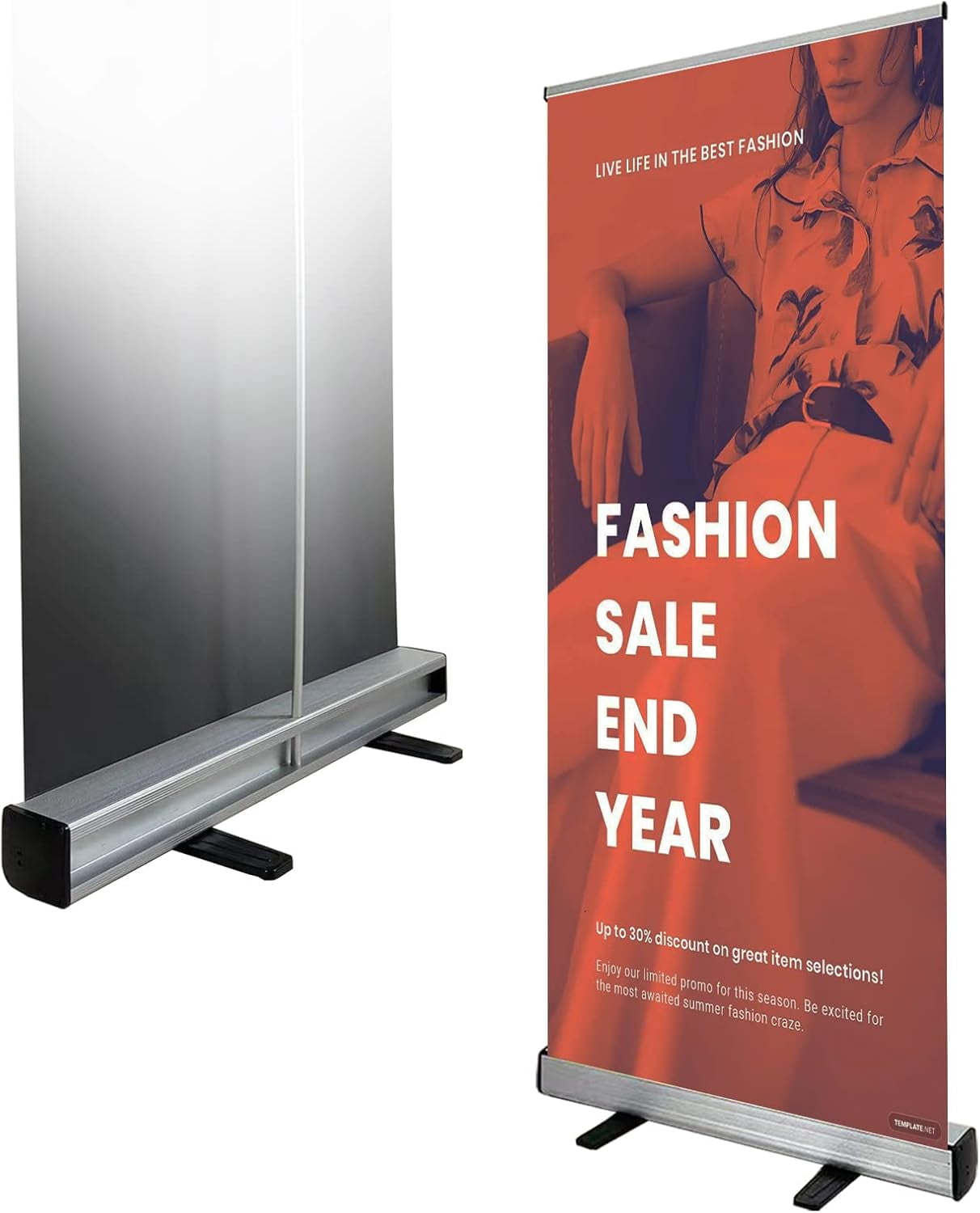 AD.HOOMAI Heavy-Duty Retractable Stand Roll Up Stand 31½"x80，with ...