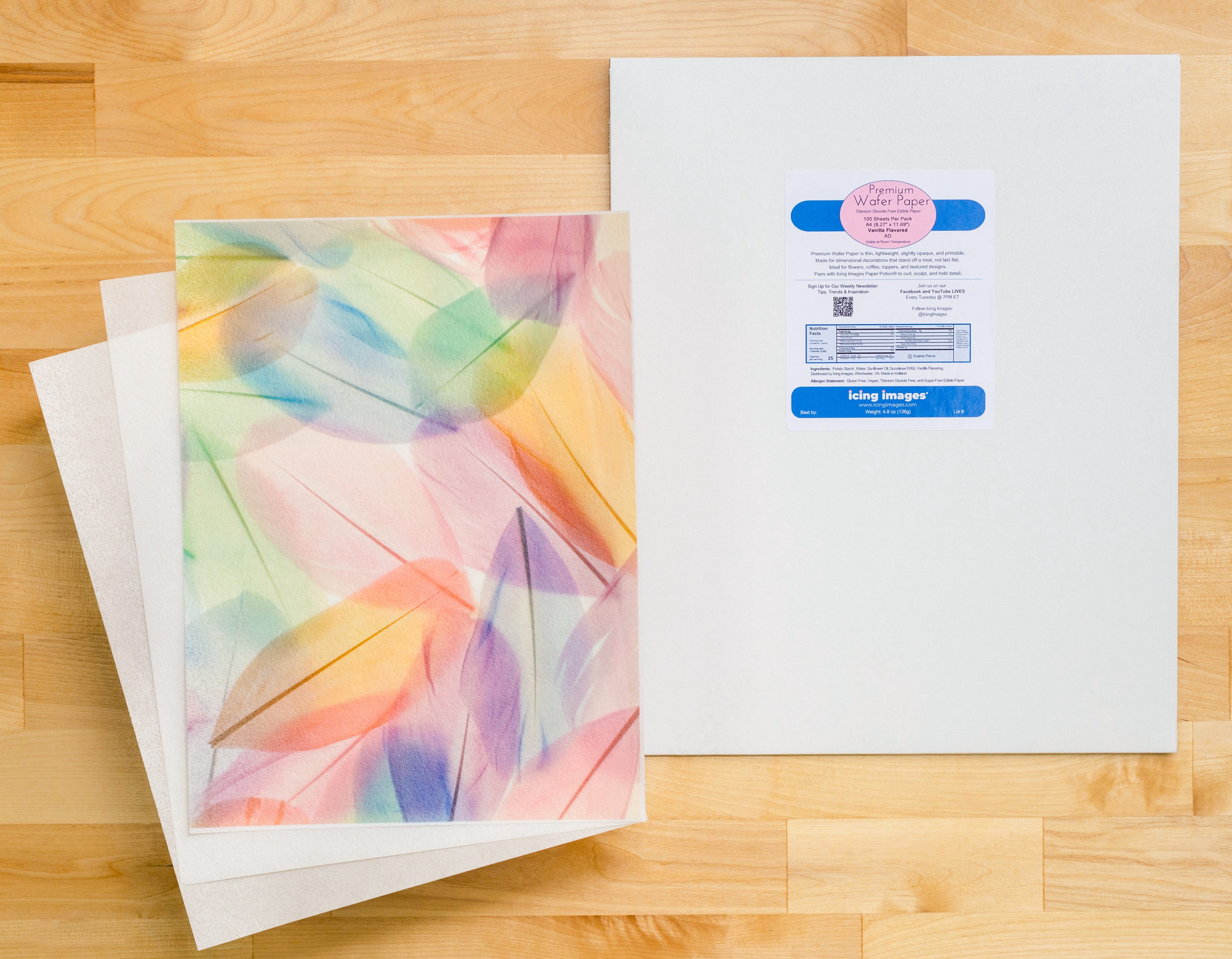 AD Premium Wafer Paper (Vanilla) - A4 - White - 100 Sheets - ***Icing ...