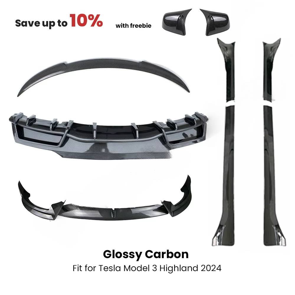 AD Sport For Tesla Model 3 Highland 2023-2024 Body Kits Glossy Side ...