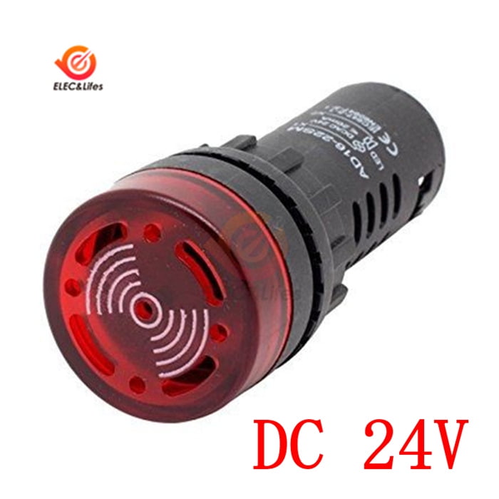 AD16-22SM Flash LED Active Buzzer Beep Alarm Indicator DC 12V 24V AC 110V 220V 22mm Flash Signal ...