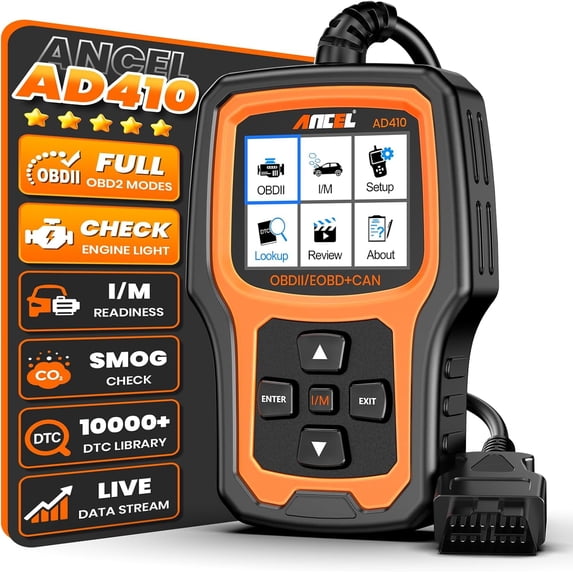 AD410 Enhanced OBD2 Scanner, Vehicle Code Reader for Check Engine Light ...
