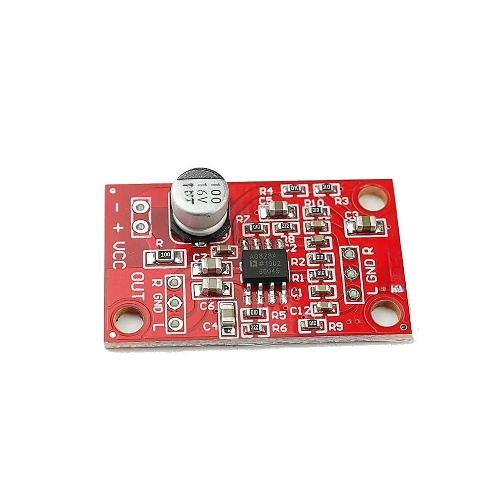 AD828 Stereo Dynamic Microphone Preamplifier Board Pickup Preamplifier ...