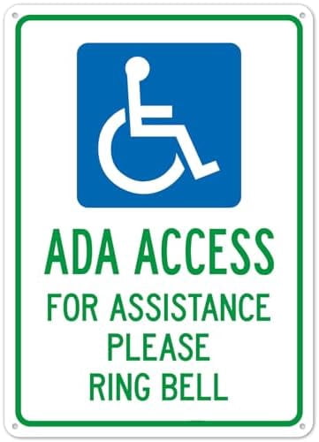 ADA Access For Assistance Please Ring Bell Sign,Parking Safety Signs ...