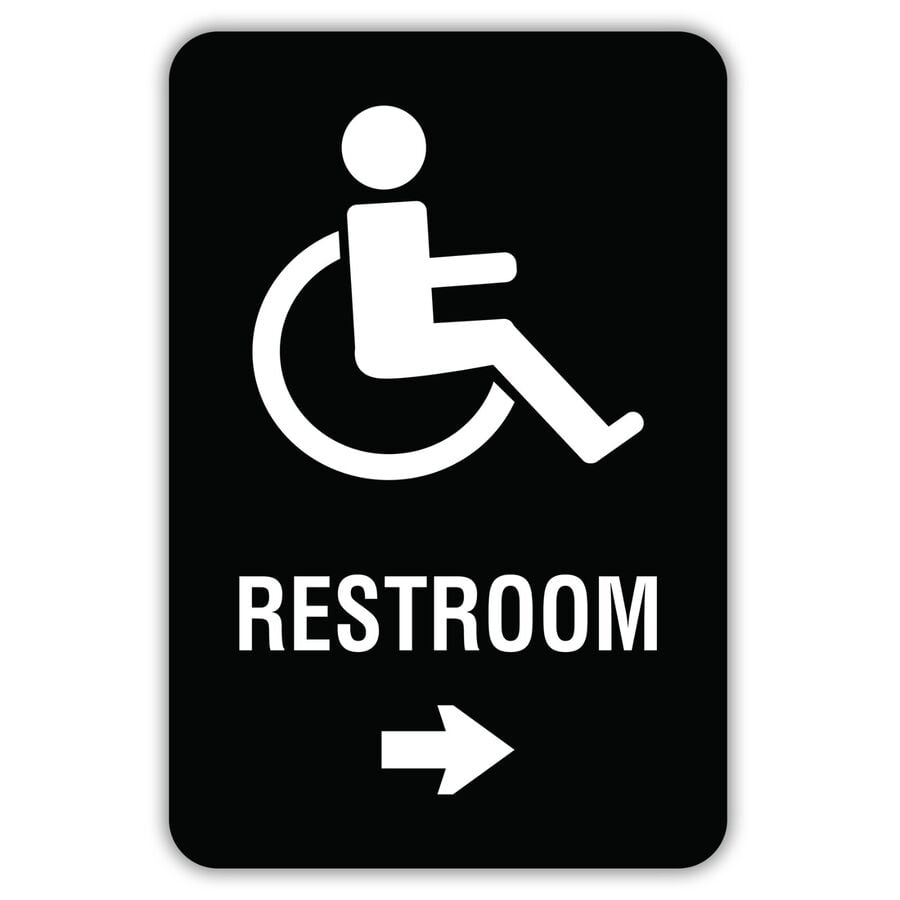 ADA Accessible Restroom Metal Sign Size: 8 x 12 Inch - Walmart.com