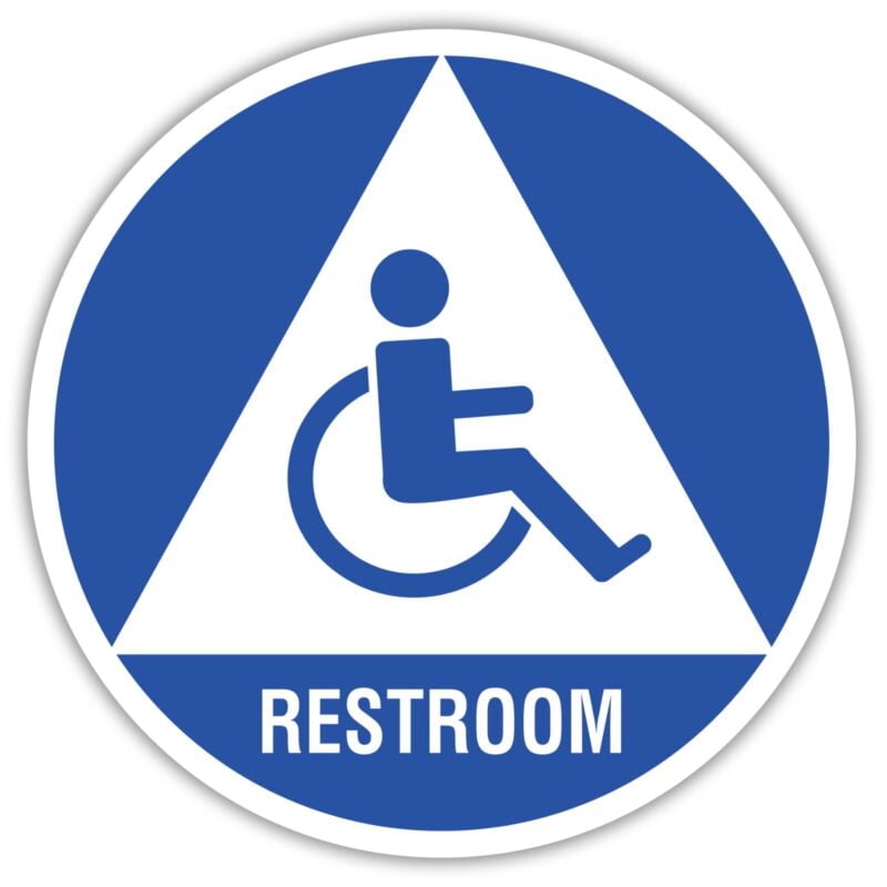 ADA Accessible Restroom Sign Size: 12 x 12 inch - Walmart.com