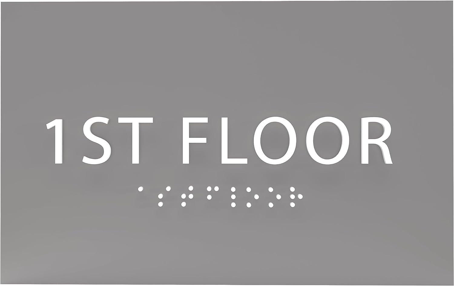 ADA CENTRAL SIGNS - 6" X4" 1st Floor Sign - ADA Compliant Tactile ...