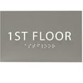 ADA CENTRAL SIGNS - 6" X4" 1st Floor Sign - ADA Compliant Tactile ...