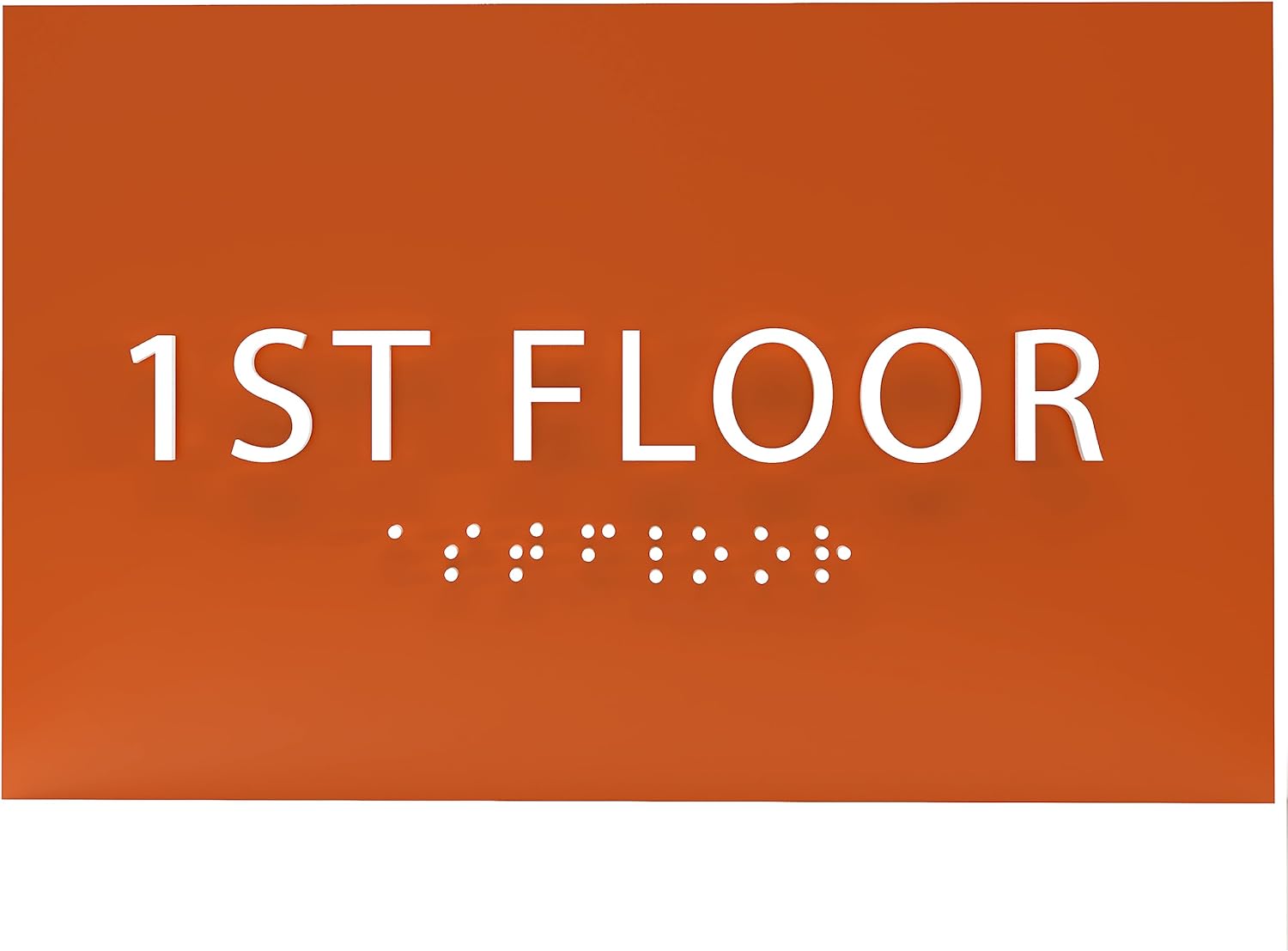 ADA CENTRAL SIGNS - 6" X4" 1st Floor Sign - ADA Compliant Tactile ...