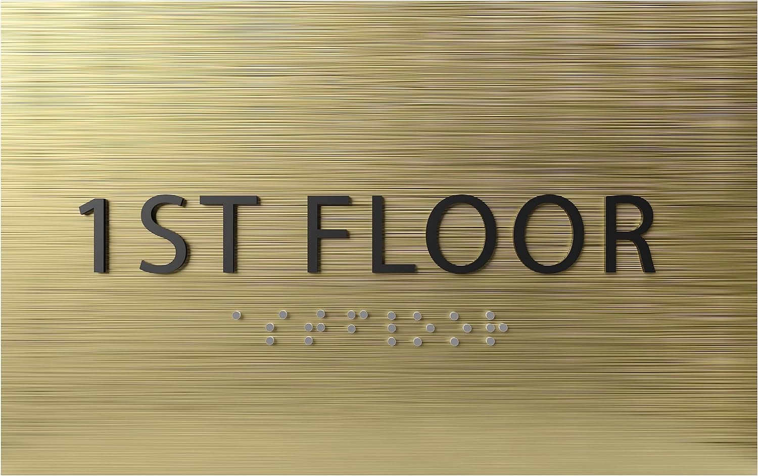 ADA CENTRAL SIGNS - 6" X4" 1st Floor Sign - ADA Compliant Tactile ...