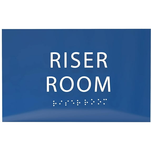 ADA CENTRAL SIGNS - 6" X4" Riser Room Sign - ADA Compliant Tactile ...