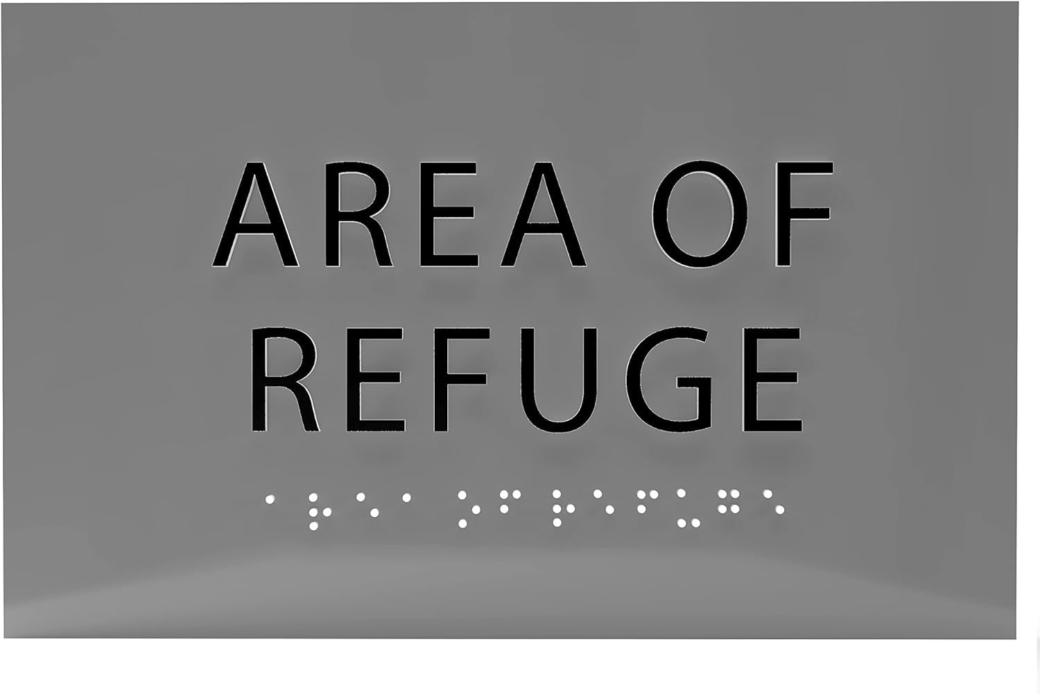 ADA CENTRAL SIGNS - 6" X4" Area of Refuge Sign - ADA Compliant Tactile ...