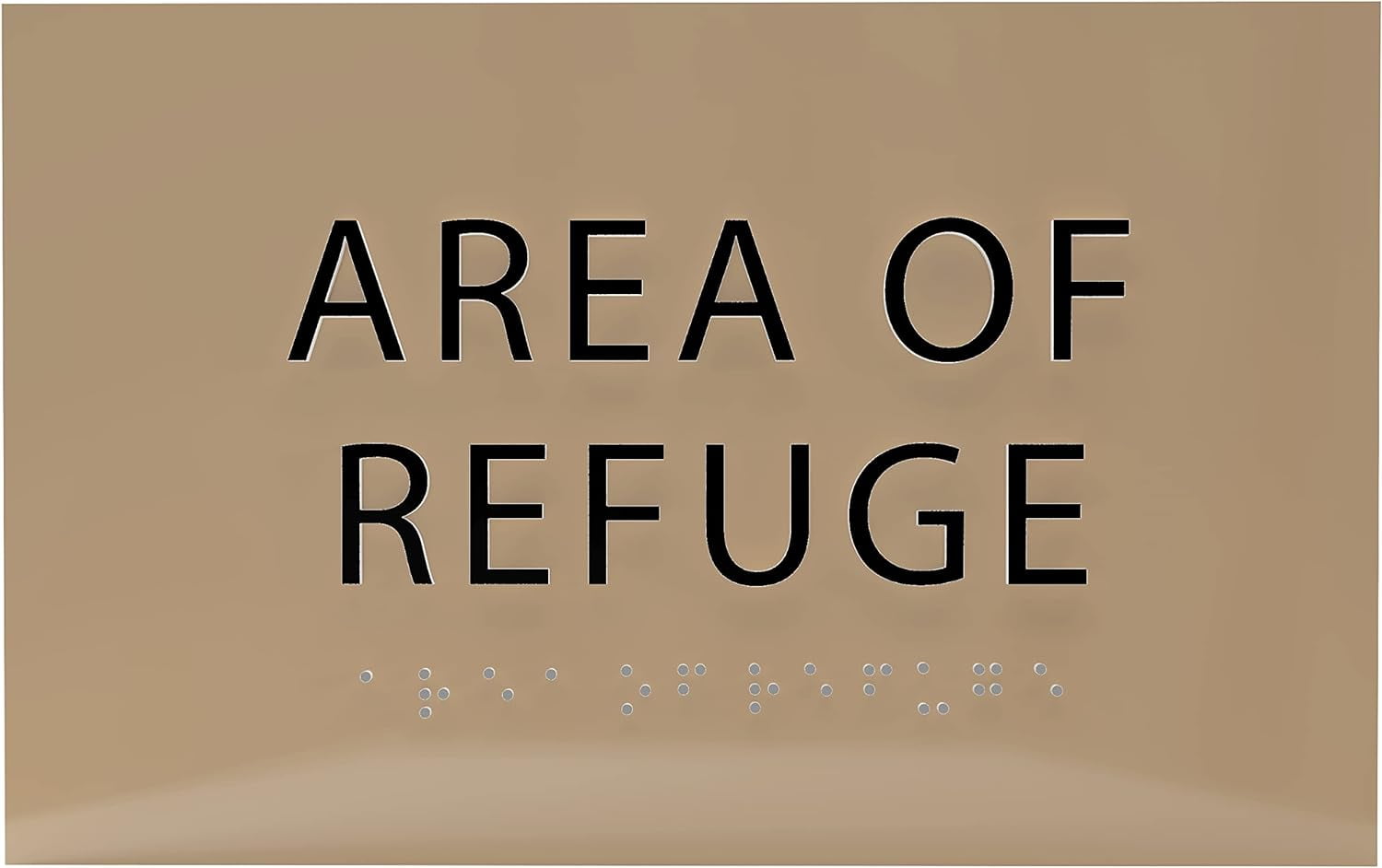 ADA CENTRAL SIGNS - 6" X4" Area of Refuge Sign - ADA Compliant Tactile ...