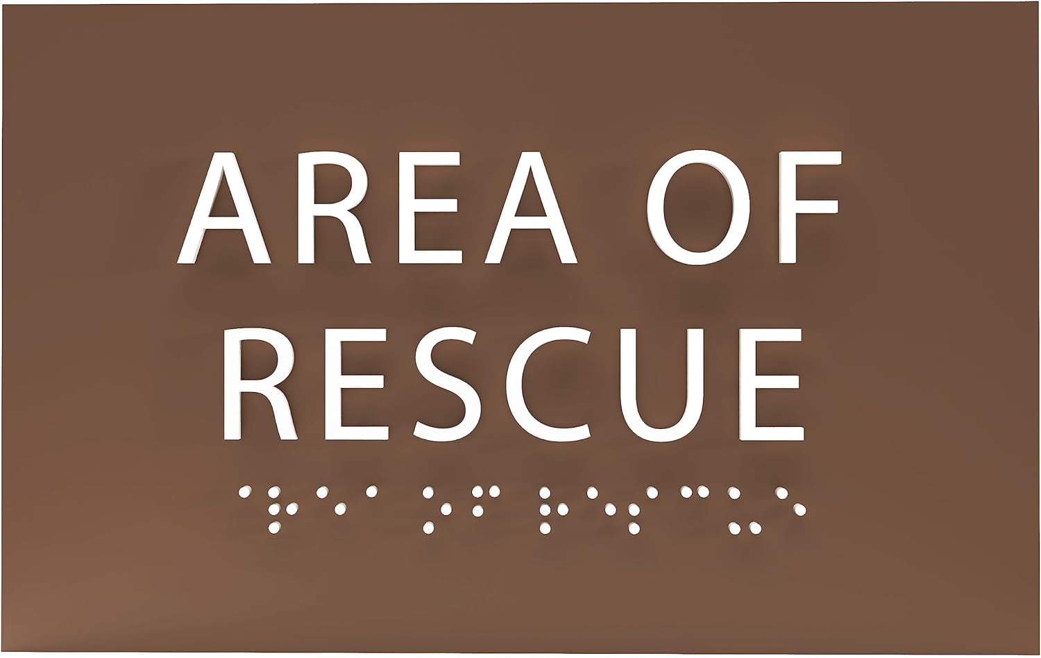 ADA CENTRAL SIGNS - 6" X4" Area of Rescue Sign - ADA Compliant Tactile ...