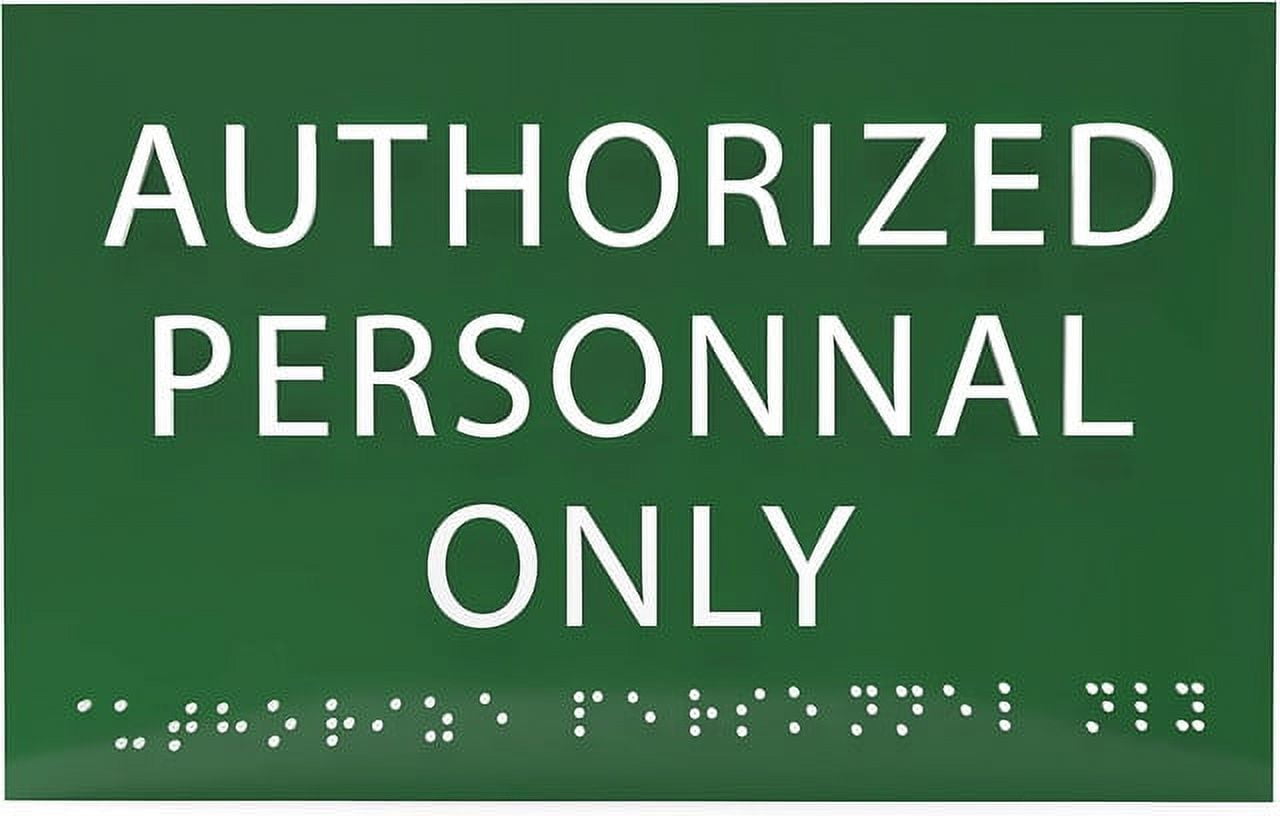 ADA CENTRAL SIGNS - 6" X4" Authorized Personnel Only Sign - ADA ...