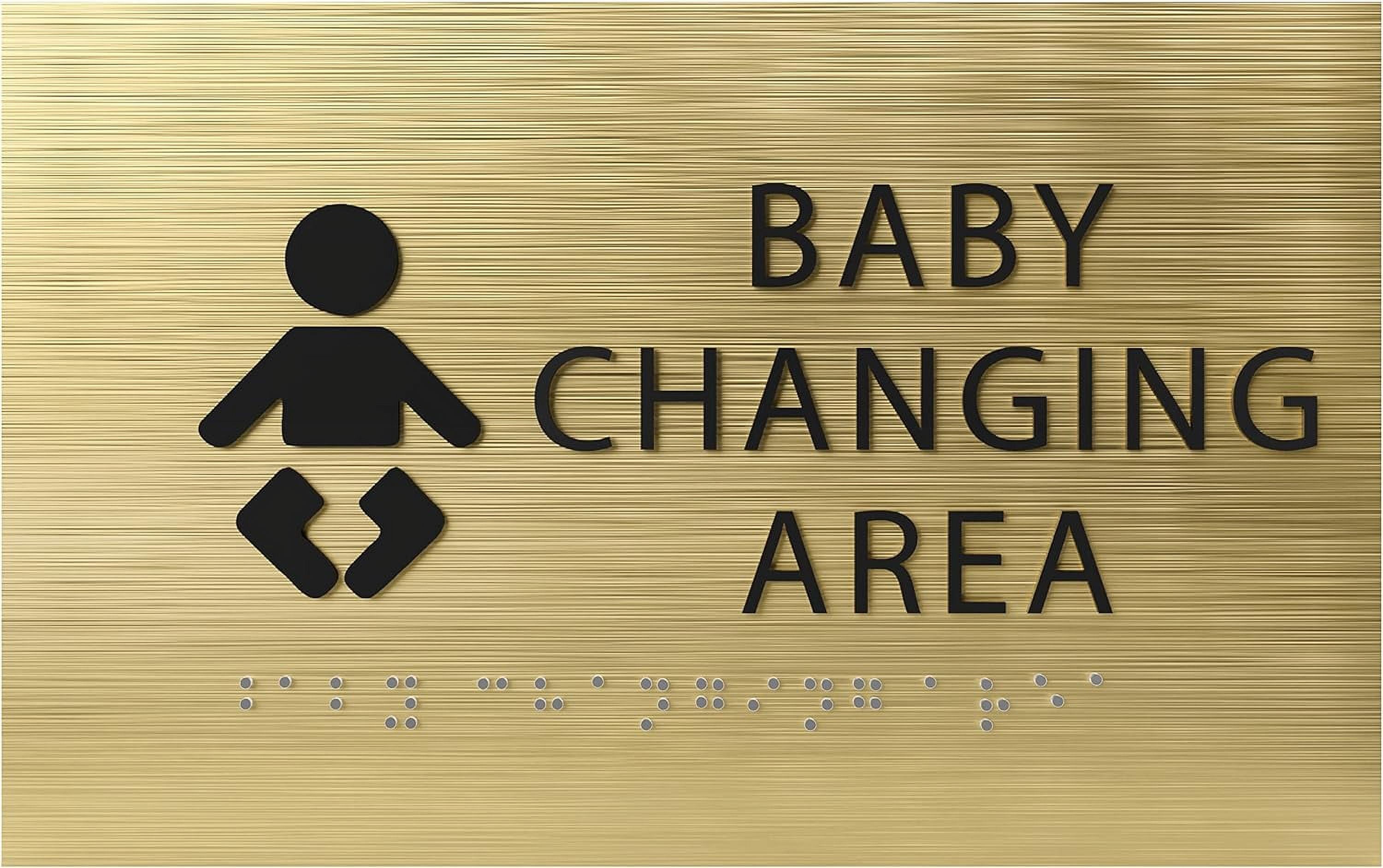 ADA CENTRAL SIGNS - 6" X4" Baby Changing Area Sign | Tactile Graphics ...