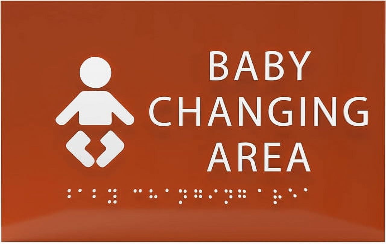 ADA CENTRAL SIGNS - 6" X4" Baby Changing Area Sign | Tactile Graphics ...