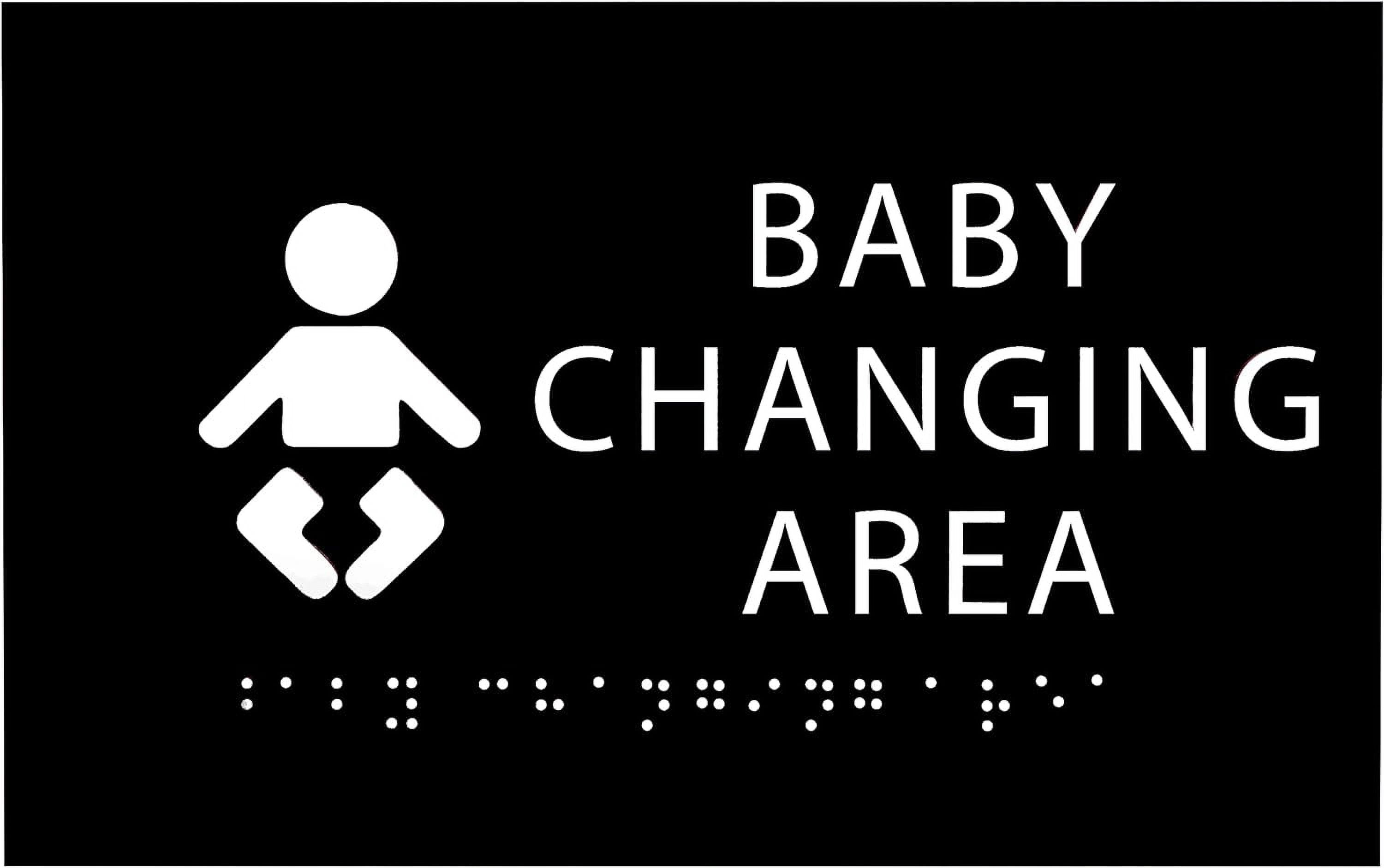 ADA CENTRAL SIGNS - 6" X4" Baby Changing Area Sign | Tactile Graphics ...