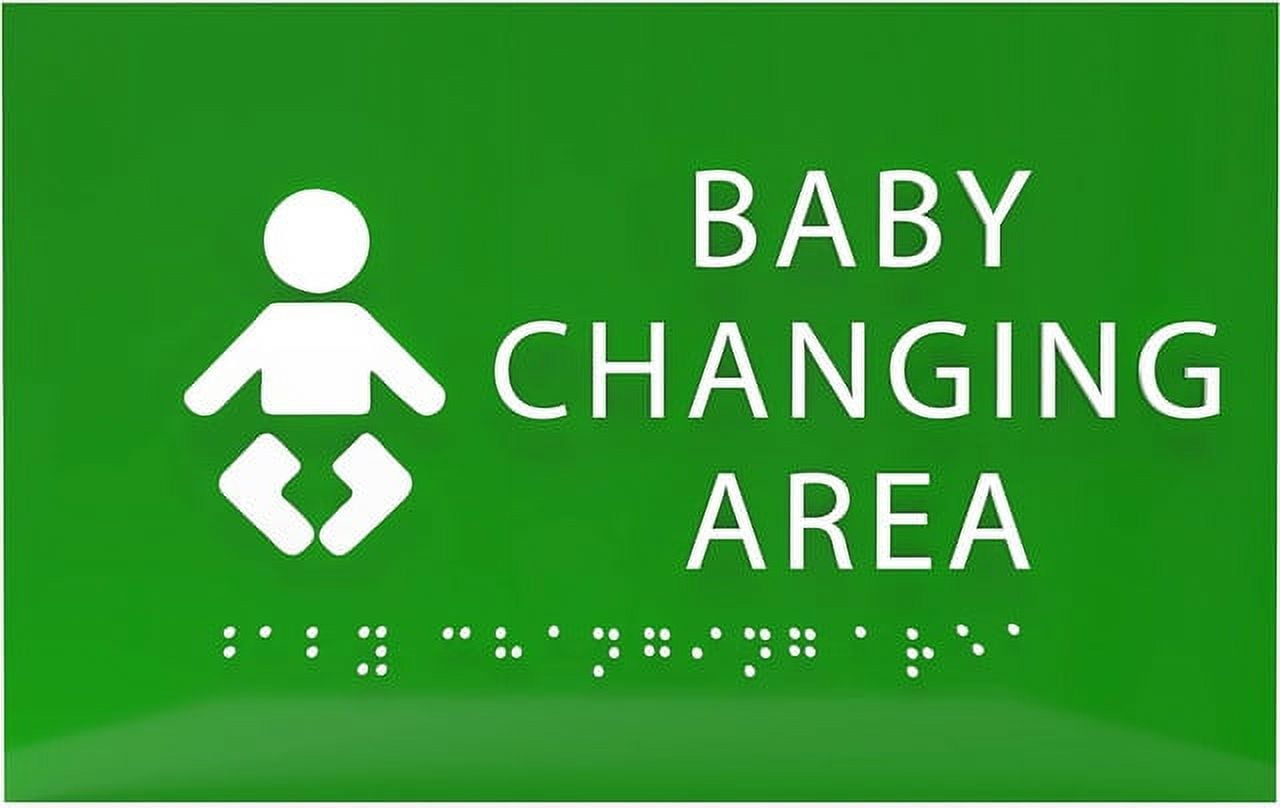 ADA CENTRAL SIGNS - 6" X4" Baby Changing Area Sign | Tactile Graphics ...