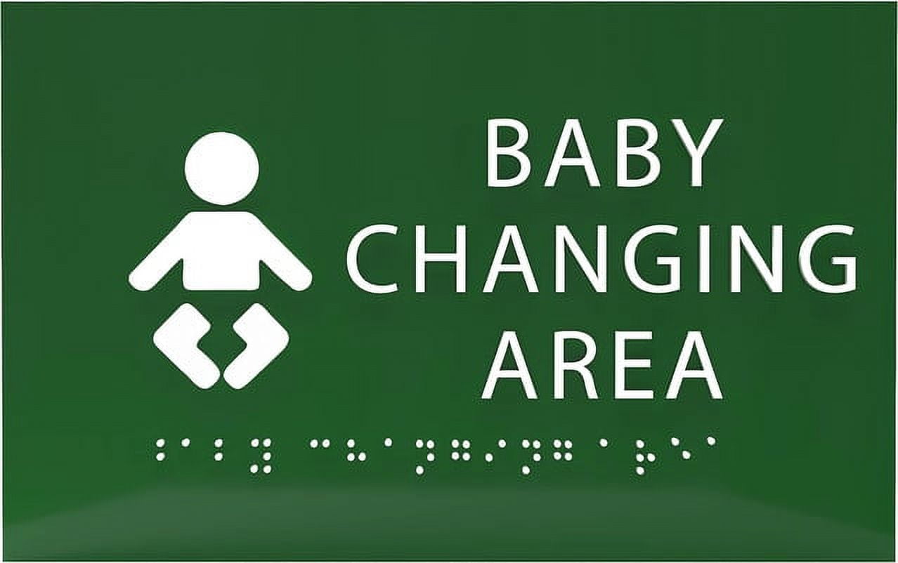 ADA CENTRAL SIGNS - 6" X4" Baby Changing Area Sign | Tactile Graphics ...