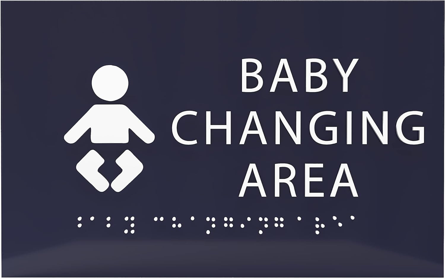 ADA CENTRAL SIGNS - 6" X4" Baby Changing Area Sign | Tactile Graphics ...