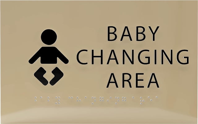 ADA CENTRAL SIGNS - 6" X4" Baby Changing Area Sign | Tactile Graphics ...