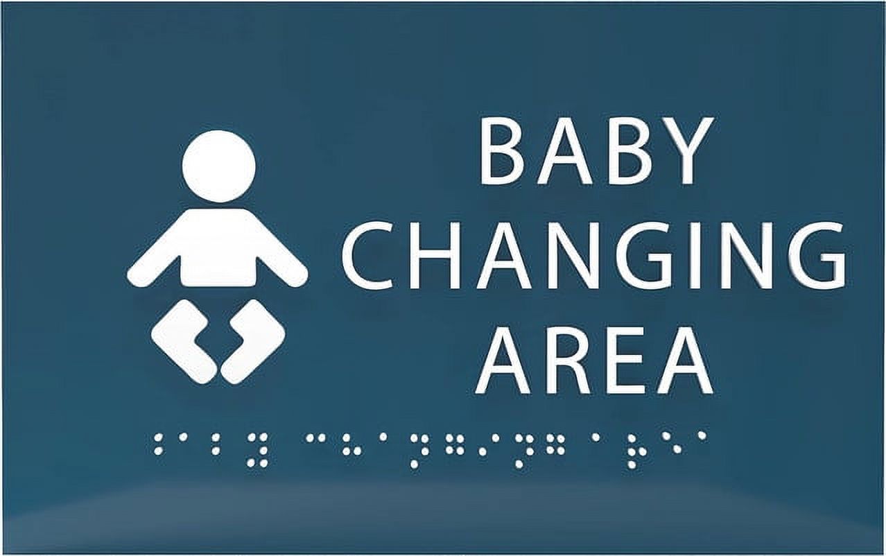 ADA CENTRAL SIGNS - 6" X4" Baby Changing Area Sign | Tactile Graphics ...