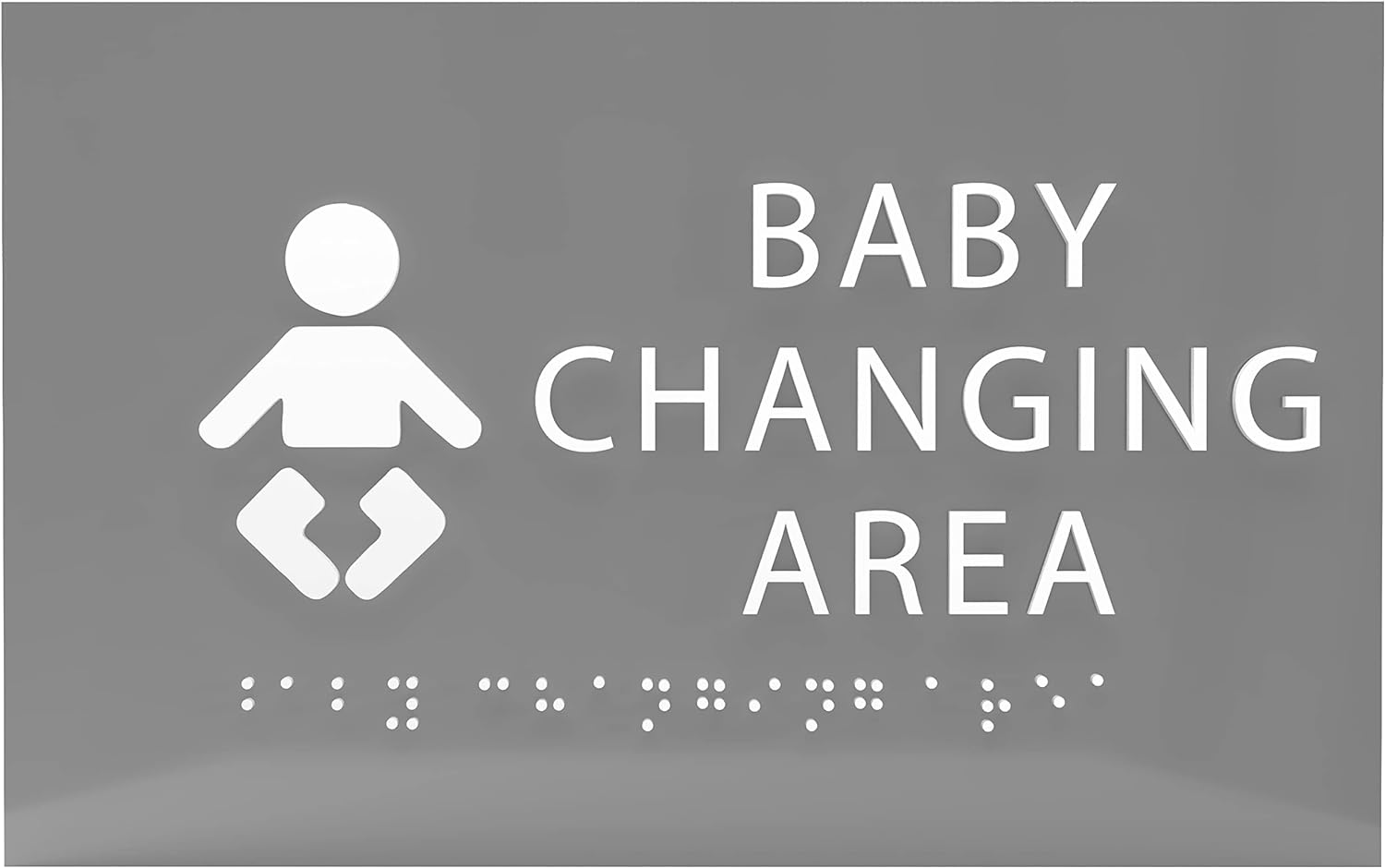 ADA CENTRAL SIGNS - 6" X4" Baby Changing Area Sign | Tactile Graphics ...