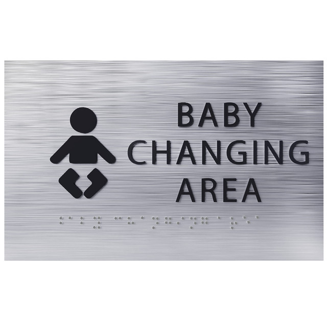ADA CENTRAL SIGNS - 6" X4" Baby Changing Area Sign | Tactile Graphics ...